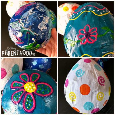 Paper Mache Easter Eggs • Capturing Parenthood